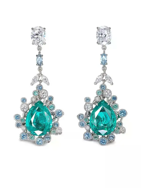 ANABELA CHAN Spectra Multi-stone Drop Earrings - Silver
