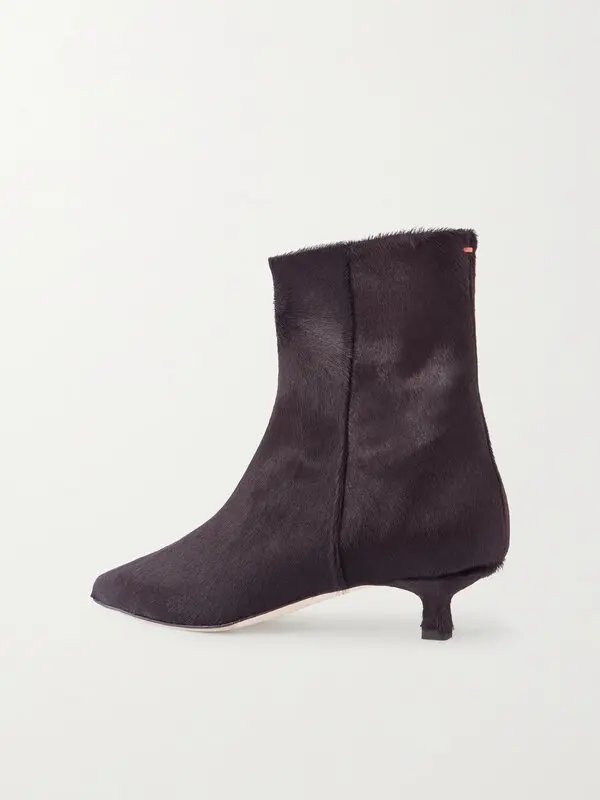 AeydĒ Sofie Calf Hair Ankle Boots - Brown