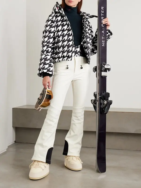 Perfect Moment Aurora Embroidered Bootcut Ski Pants - White