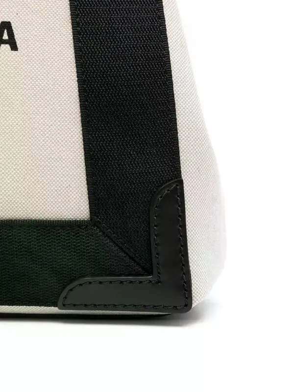 Balenciaga Logo Print Canvas Tote Bag - Neutrals