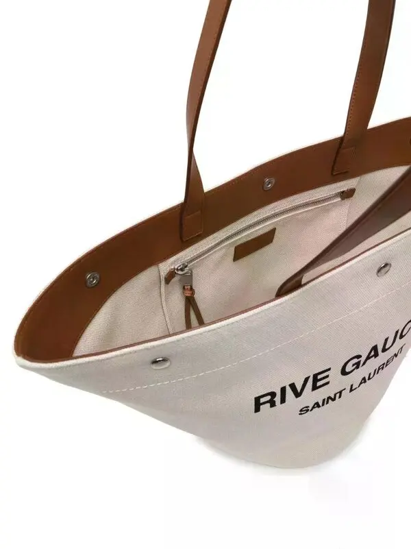 Saint Laurent Rive Gauche Tote Bag - Neutrals