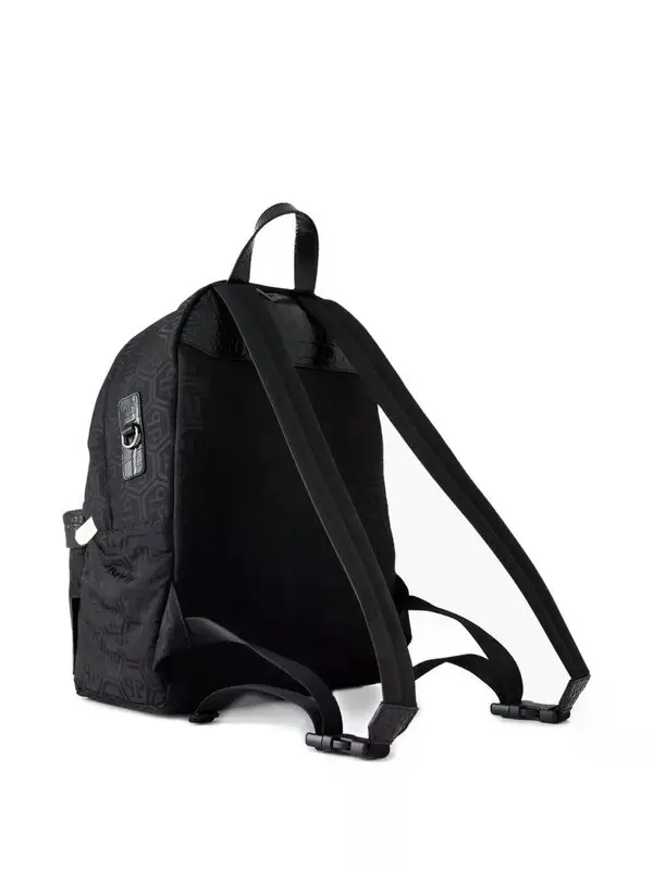 Philipp Plein Monogram Crocodile-effect Backpack