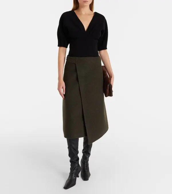 Proenza Schouler Darena Crepe V-neck Top