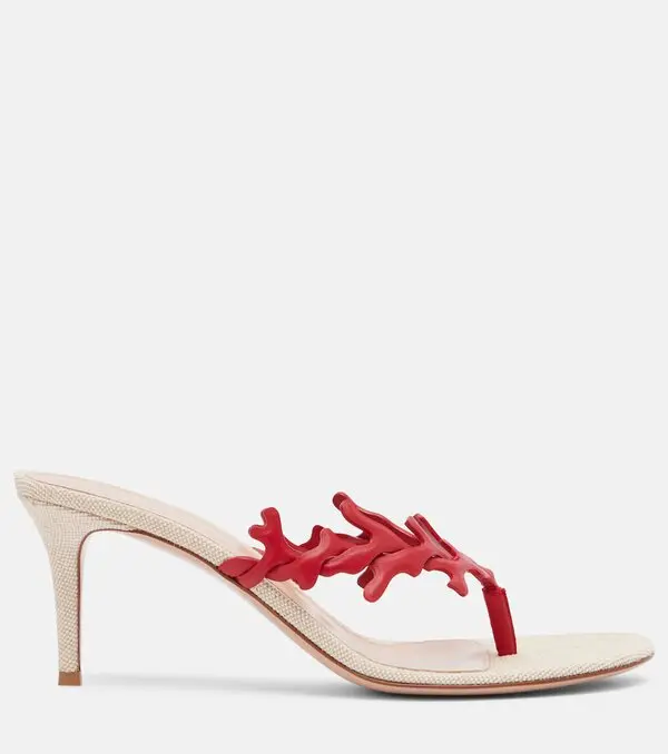 GIANVITO ROSSI Ocean Thong Sandals - Red