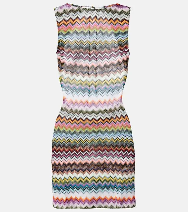 Missoni Zigzag Lamé Minidress - Multicoloured
