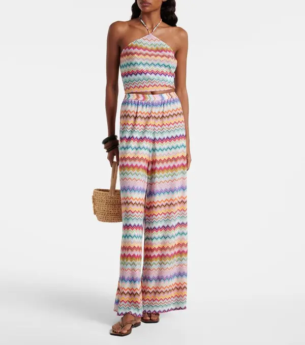 Missoni Zigzag Lame Palazzo Pants