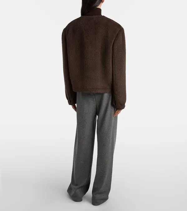 Vince High-rise Wide-leg Wool Blend Trousers - Grey