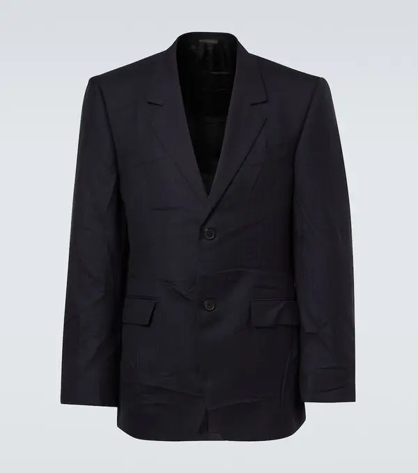 Balenciaga Pinstripe Wool Blazer