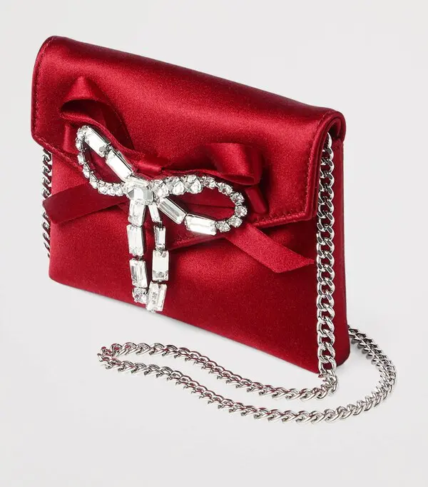 JIMMY CHOO Soft Bow Card Holder - Red