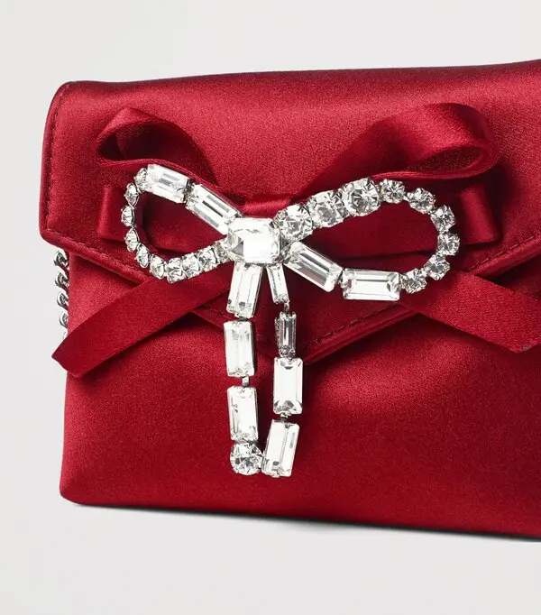 JIMMY CHOO Soft Bow Card Holder - Red