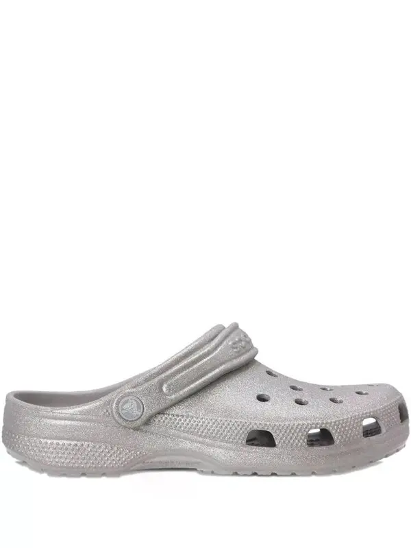 CROCS Classic Glitter Clogs - Silver
