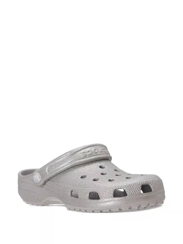 CROCS Classic Glitter Clogs - Silver