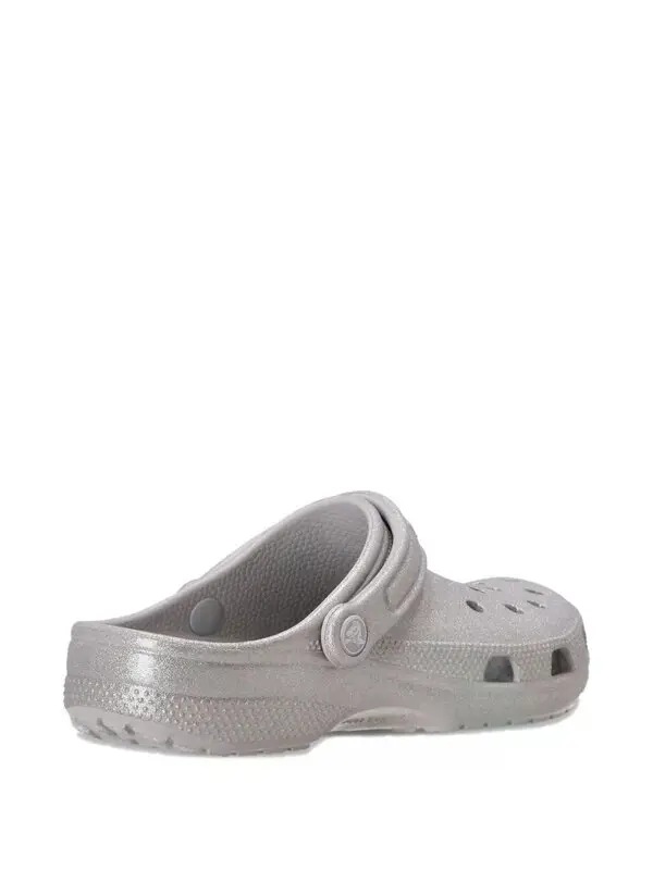CROCS Classic Glitter Clogs - Silver