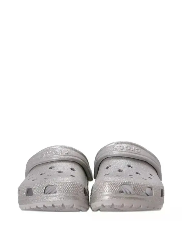 CROCS Classic Glitter Clogs - Silver