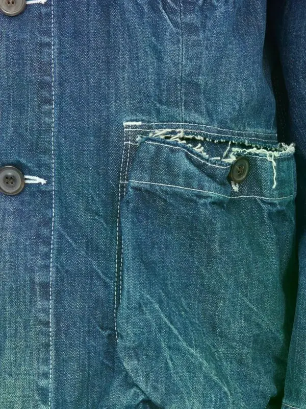 MAISON MARGIELA Multi-pocket Frayed Denim Jacket