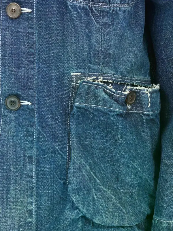 MAISON MARGIELA Multi-pocket Frayed Denim Jacket