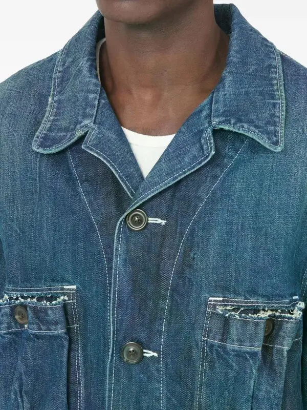 MAISON MARGIELA Multi-pocket Frayed Denim Jacket