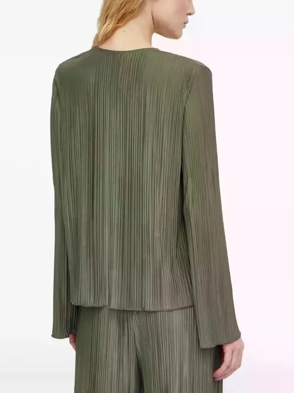 SAMSOE SAMSOE Buttoned Pleated Long Sleeve Top