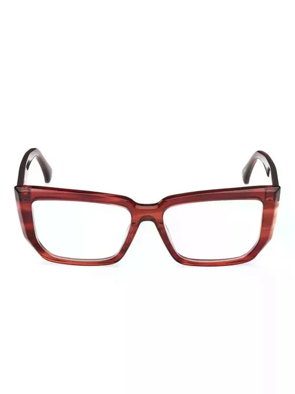 Max Mara Rectangle Frame Glasses - Red