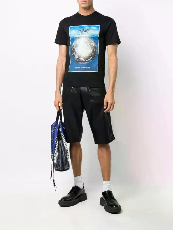 Rabanne Logo-print T-shirt - Black