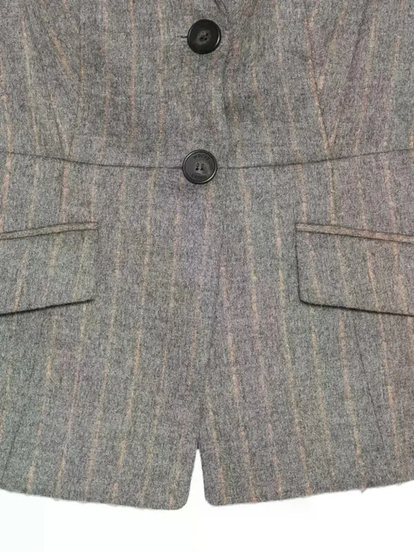 Erdem Striped Single-breasted Blazer - Grey