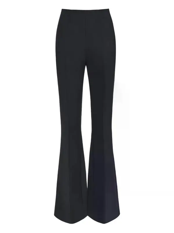 Oscar De La Renta High-waisted Flared Leg Trousers - Black