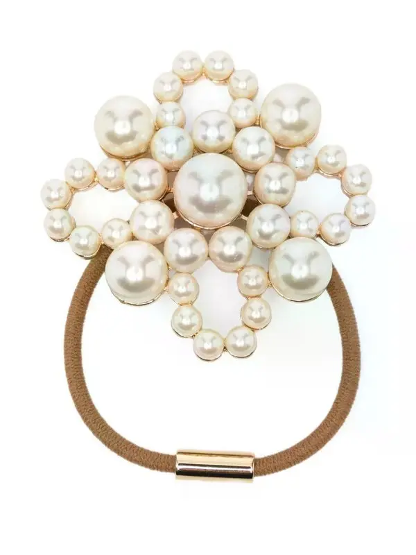 JENNIFER BEHR Faux-pearl Embellished Hair Band - Brown