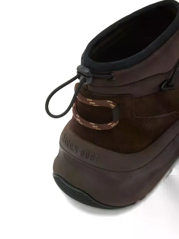Moon Boot High Top Lace-up Suede Sneakers - Brown