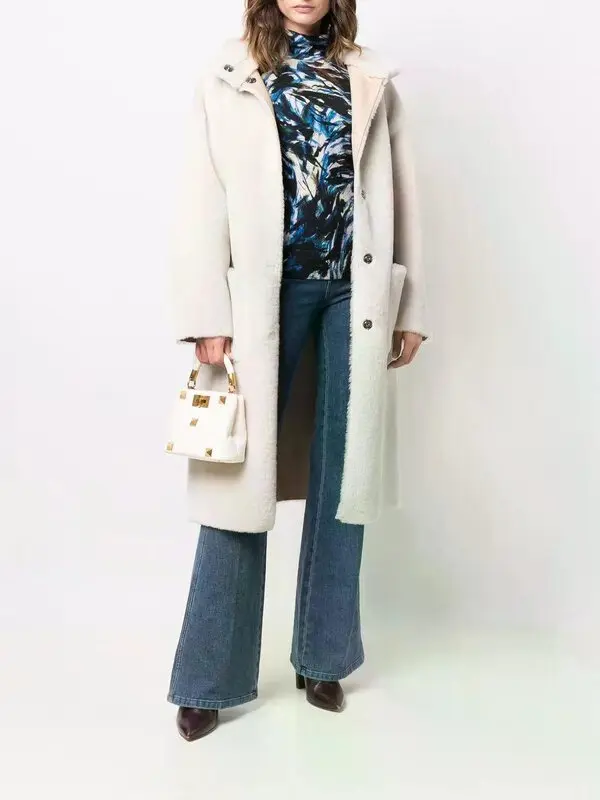 LISKA Reversible Shearling Coat - Neutrals