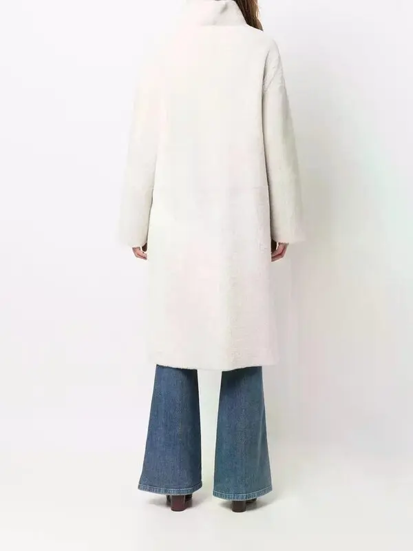 LISKA Reversible Shearling Coat - Neutrals
