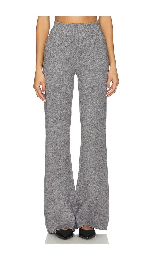 SEROYA Mickie Knit Flare Trouser - Grey