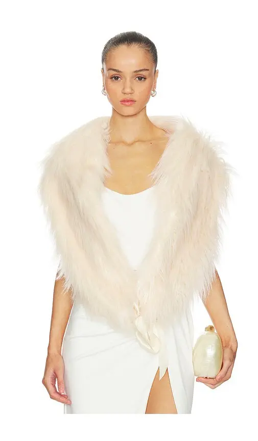 LoveShackFancy Charla Stole - Ivory