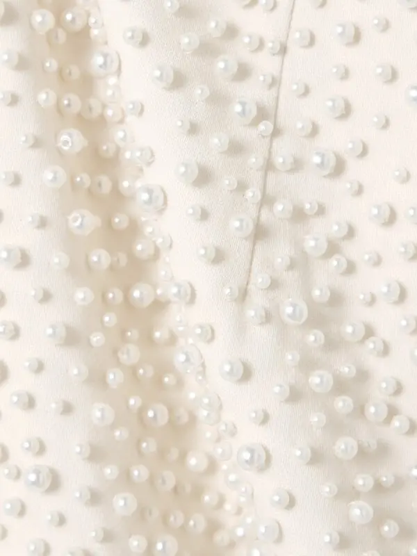 Carolina Herrera Embellished Wool-blend Crepe Mini Dress