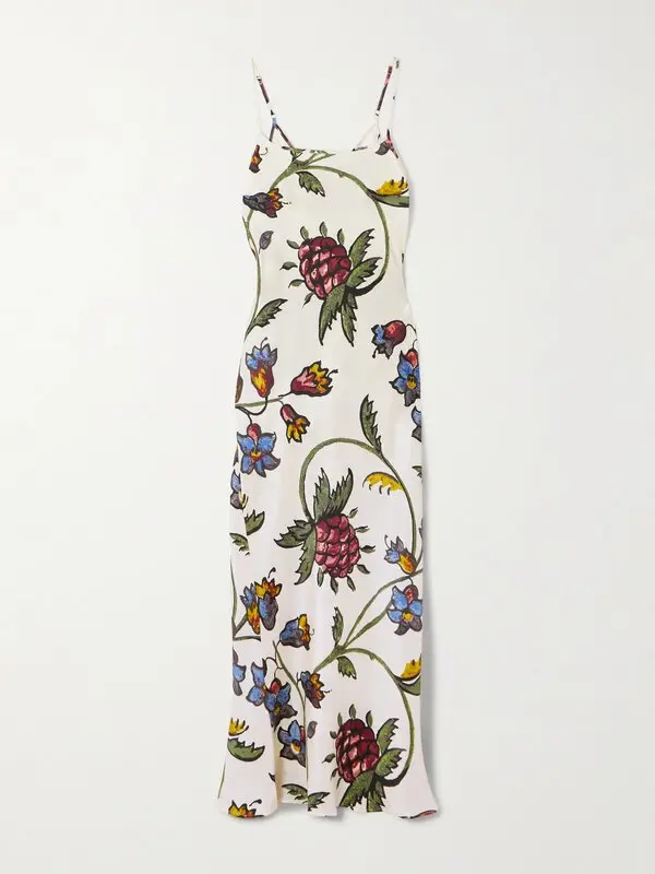 S.S.DALEY Willow Floral Print Silk Maxi Dress - Multi