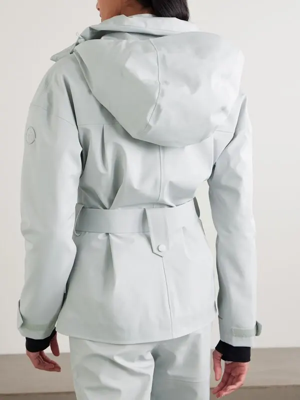 Cordova Cascade Appliquéd Belted Hooded Ski Jacket