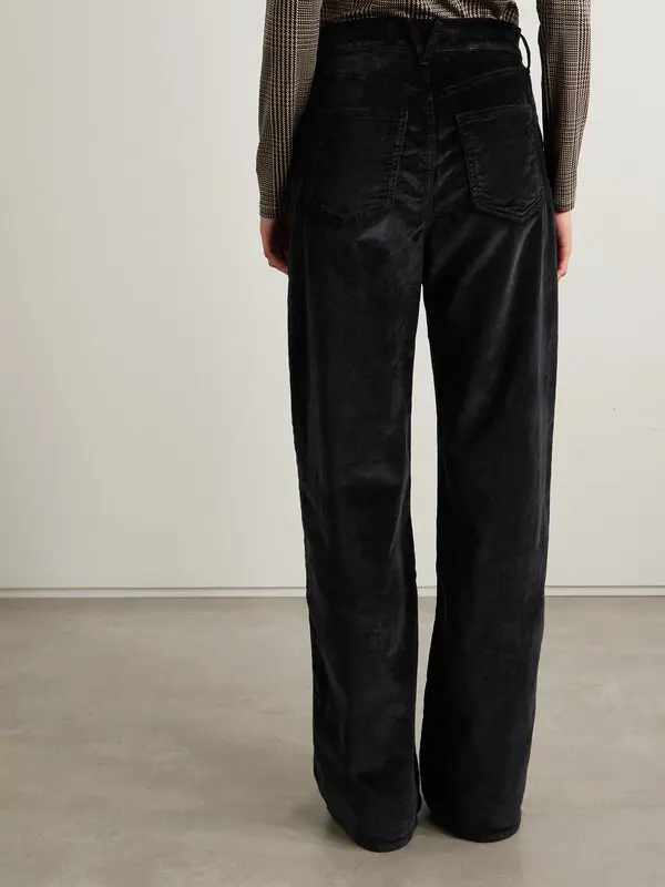 Veronica Beard Taylor Velvet Wide-leg Trousers