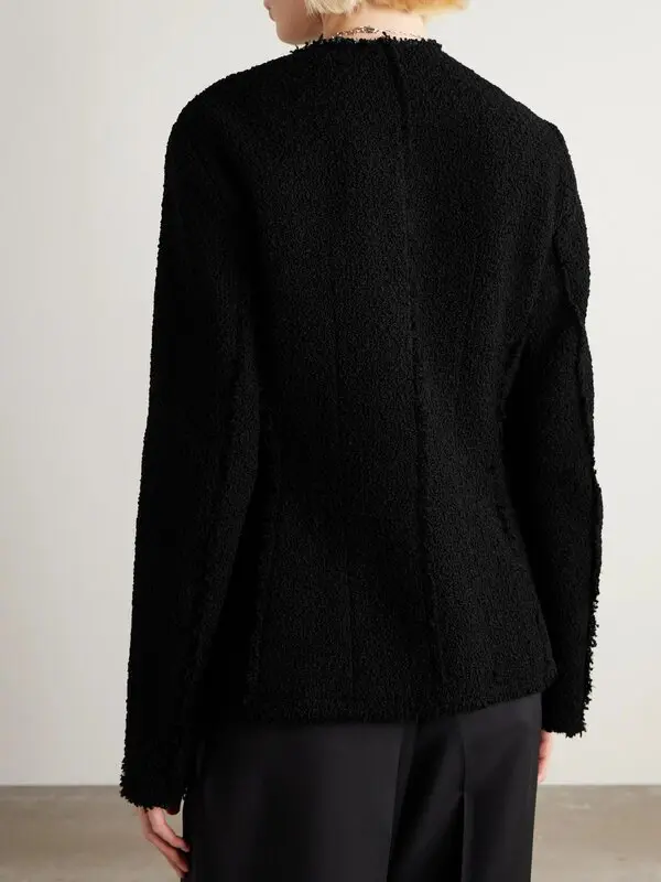 LANVIN Fringed Wool-blend Bouclé Jacket