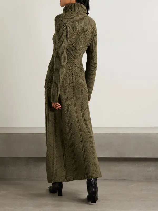 Loro Piana Cashmere Turtleneck Maxi Dress