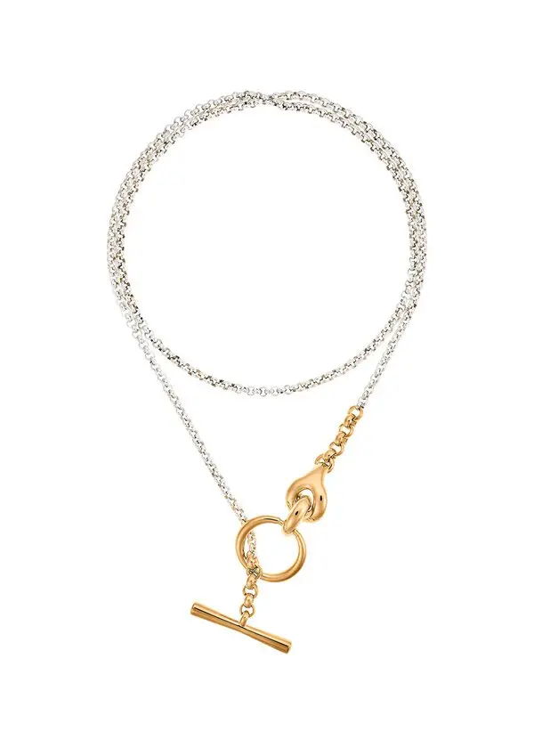 Charlotte Chesnais Two Tone Sterling Silver And 18k Necklace - Gold