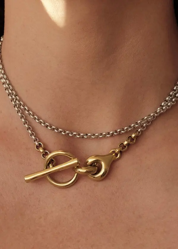Charlotte Chesnais Two Tone Sterling Silver And 18k Necklace