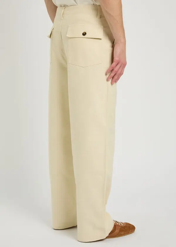 MALBON Logo-embroidered Cotton Trousers