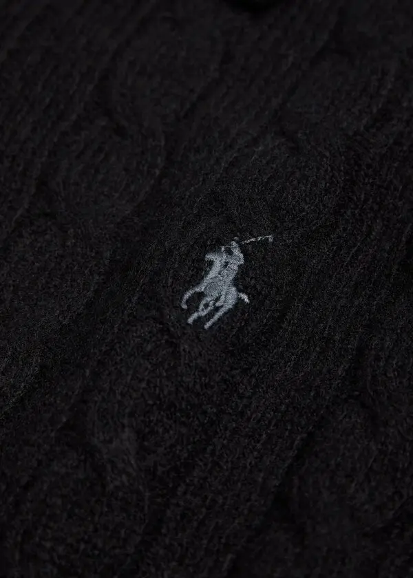 Polo Ralph Lauren Cable Knit Wool And Cashmere-blend Polo Jumper