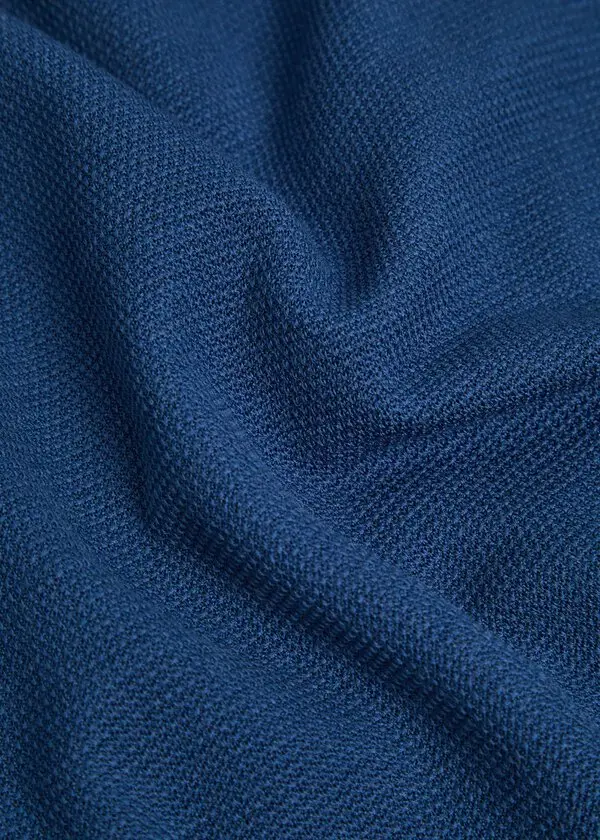John Smedley Waffle Merino Wool Jumper - Blue