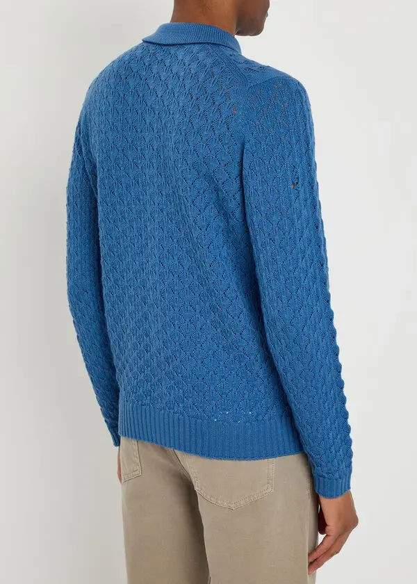 John Smedley Winster Open-knit Merino Wool Cardigan
