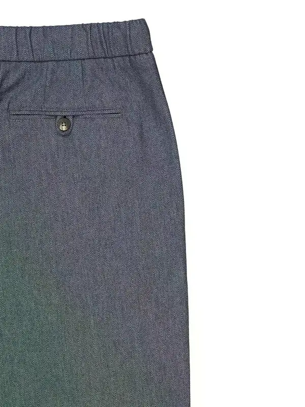 Frescobol Carioca Oscar Herringbone Pattern Trousers - Blue