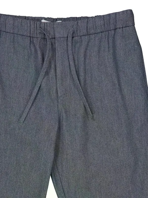 Frescobol Carioca Oscar Herringbone Pattern Trousers - Blue