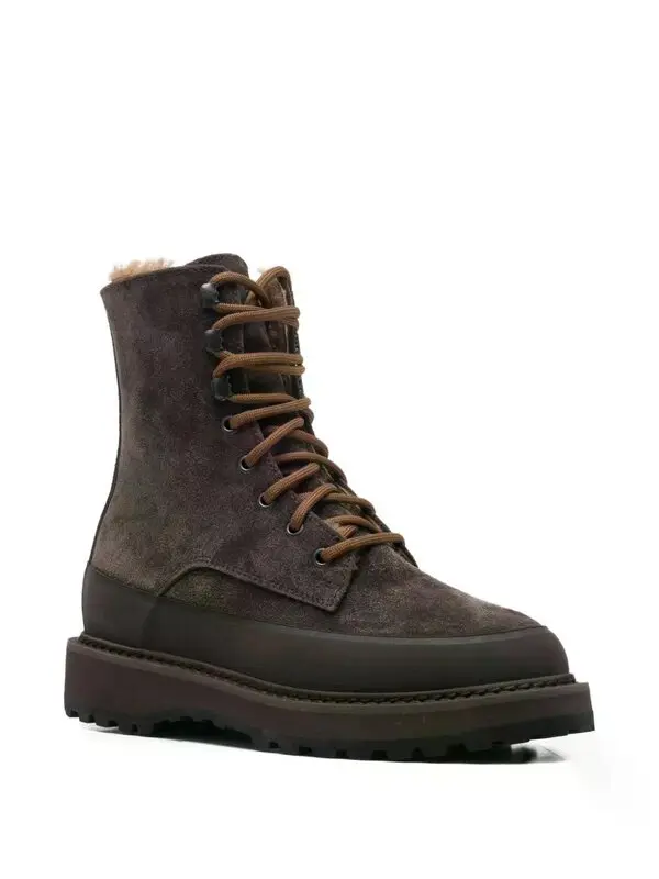 Le Monde Beryl 35mm Shearling Lace-up Boots - Brown