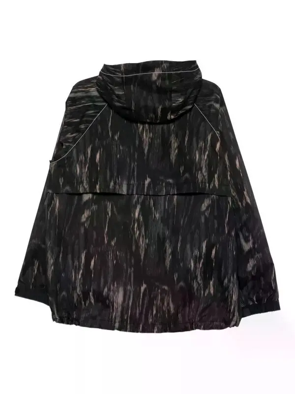 AND WANDER Zip-pocket Jacket With All-over Pattern