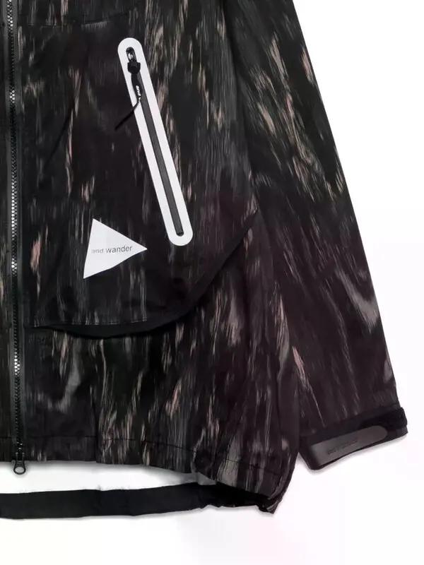 AND WANDER Zip-pocket Jacket With All-over Pattern