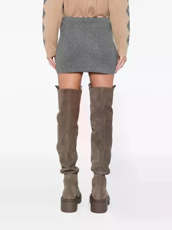Retrofete Cecilie Embellished Argyle Mini Skirt - Grey